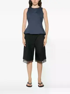 MOUTAKI Bow-detail Peplum Blouse