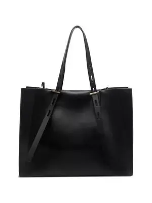 MINOBOSSI Paulette Leather Tote Bag - Black
