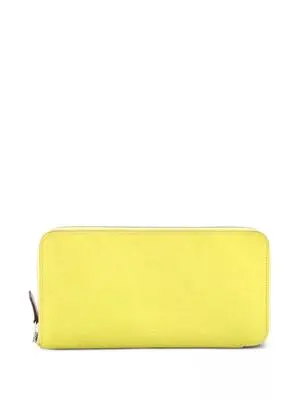 Hermès Azap Zip Around Wallet Silk'in Epsom Long Small Wallets - Yellow