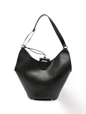 DONDUP Ring-detail Leather Shoulder Bag - Black
