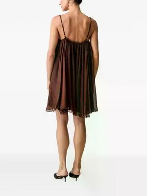HAVEONE Flared V-neck Mini Dress
