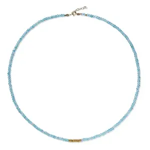 BOMBYX HOUSE Tiny Topaz Gold Cluster Necklace - Blue