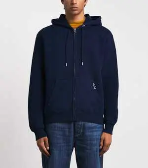 JW Anderson Cotton Zip-up Hoodie - Blue