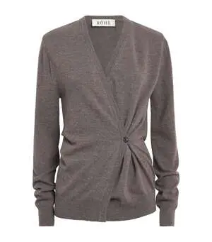 RÓHE Stretch-wool Twisted Cardigan