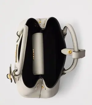 Prada Mini Saffiano Leather Double Top-handle Bag