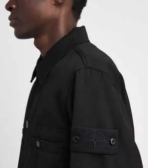Stone Island Virgin Wool-cotton Gabardine-tc_s.i. Ghost Jacket
