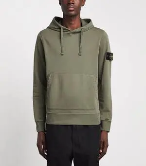 Stone Island Organic Cotton Fleece Hoodie - Green