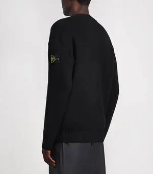 Stone Island Virgin Wool Compass Cardigan