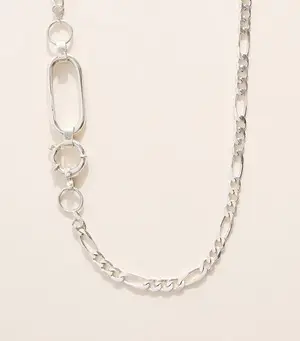 FYR Sterling Anchor Lock Necklace - Silver