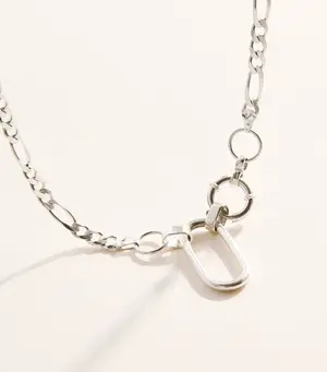 FYR Sterling Anchor Lock Necklace