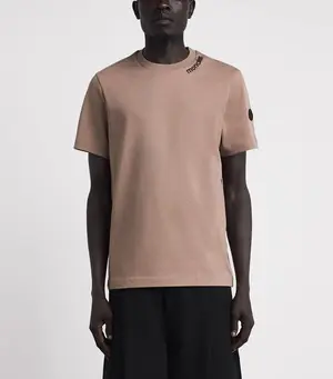 Moncler Cotton Embroidered Logo T-shirt