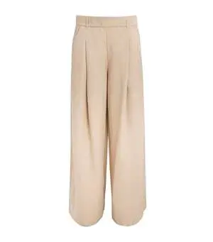 ME+EM Wide-leg Tailored Trousers - Neutral