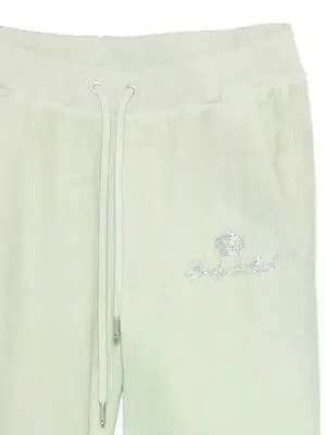 SPORTY & RICH Rhinestone Embellished Flared Track Pants