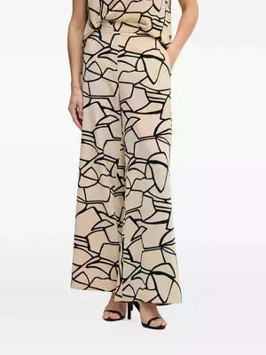 Joseph Ribkoff Abstract-print Palazzo Pants - Neutrals