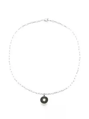 ZAMANI JEWELRY Sterling Coin Pendant Chain Necklace - Silver