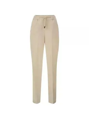 Peserico Drawstring-waist Tapered Trousers - Neutrals