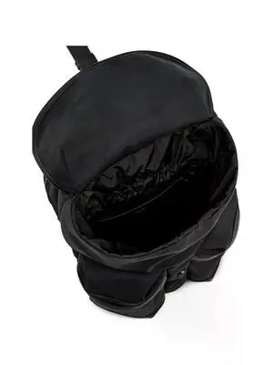 FERRAGAMO Canvas And Calfskin Leather Backpack