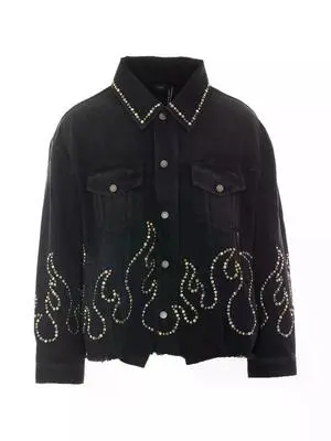Amiri Stud-embellished Denim Jacket - Black
