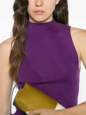 Eric Bompard Sleeveless Mock Neck Top