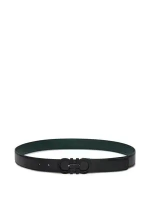 FERRAGAMO Reversible Knurled Gancini Belt