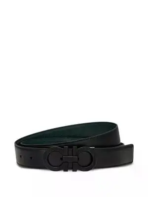 FERRAGAMO Reversible Knurled Gancini Belt