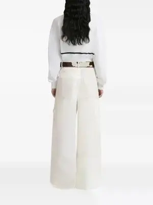 Marni White Denim Wide-leg Jeans