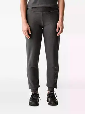 EA7 Logo-print Elasticated-waist Track Pants - Brown