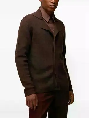 RETORI Structured-knit Interlock-stitch Cardigan
