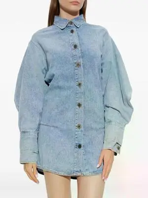 Attico Draped Denim Dress