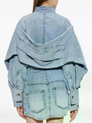Attico Draped Denim Dress
