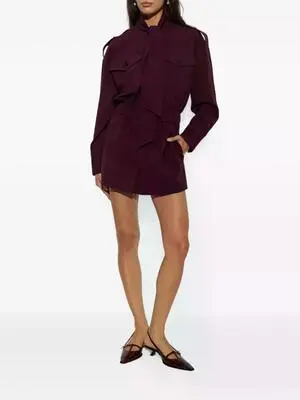 SELF-PORTRAIT Tie-neck Belted Jumpsuit