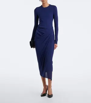 Erdem Draped Jersey Midi Dress
