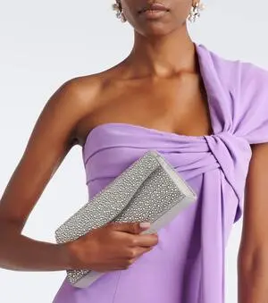Elie Saab Embellished Suede Clutch