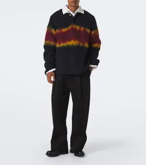 Sacai Knitted Wool-blend Cardigan