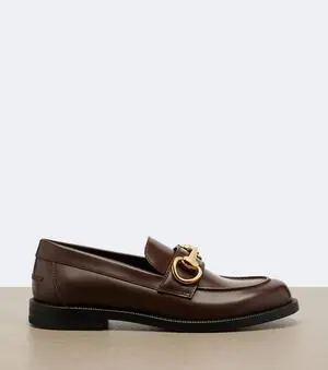 Gucci Boulevard Horsebit Leather Loafers - Brown
