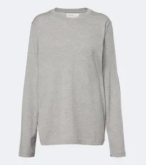Extreme Cashmere N°500 Jones Cotton And Cashmere Top - Grey