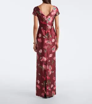 Erdem Floral Satin Gown
