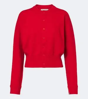 Extreme Cashmere N°257 Blouson Cashmere-blend Cardigan - Red