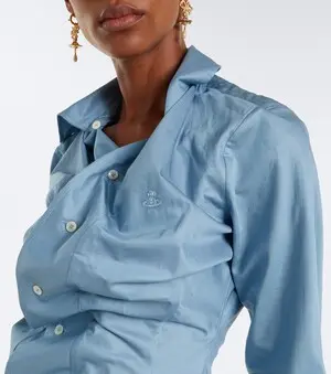 VIVIENNE WESTWOOD Cotton Poplin Shirt - Blue