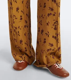 Dries Van Noten Floral Wide-leg Pants