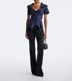 VIVIENNE WESTWOOD Ray Striped Virgin Wool Flared Pants