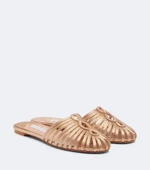 AQUAZZURA Sweet Surrender Satin Mules