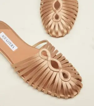 AQUAZZURA Sweet Surrender Satin Mules