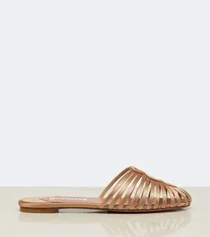 AQUAZZURA Sweet Surrender Satin Mules