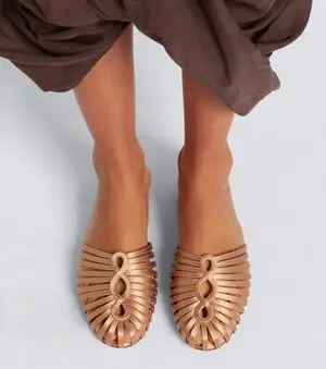 AQUAZZURA Sweet Surrender Satin Mules