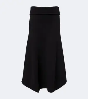 AYA MUSE Ken Cotton Midi Skirt - Black