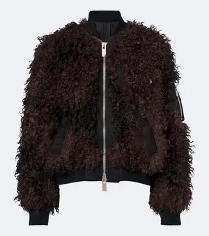 Sacai Oversized Bomber Jacket - Brown