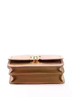 Burberry Tb Flap Bag Monogram Embossed Leather Small Shoulder Bag