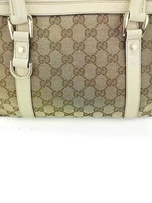 Gucci 2000s Abbey Gg Canvas Shoulder Bag