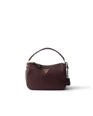 Prada Small Leather Bag - Burgundy